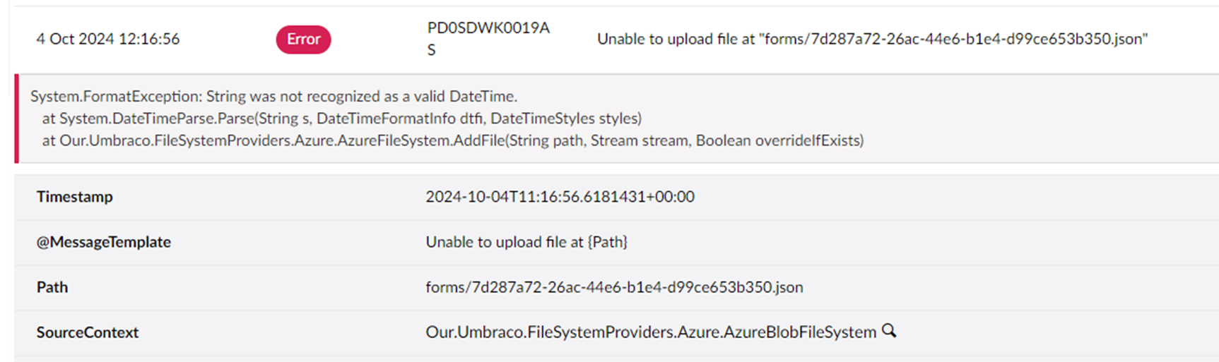 Umbraco 8 Forms failing to save error | Andrew Lansdowne